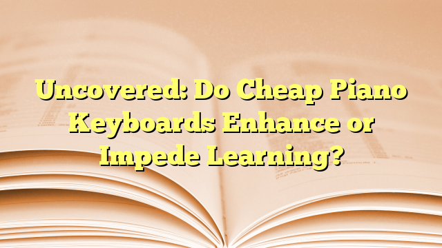 Uncovered: Do Cheap Piano Keyboards Enhance or Impede Learning ...
